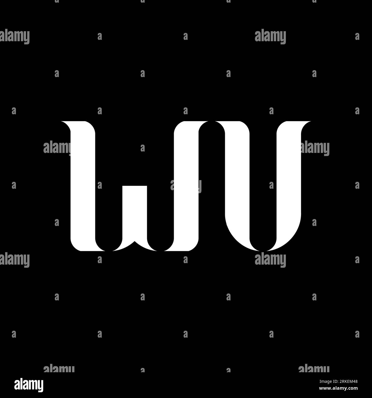 WU W U letter logo design. Initial letter WU linked circle uppercase ...