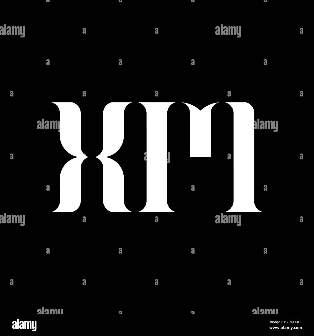 XM X M letter logo design. Initial letter XM uppercase monogram logo ...