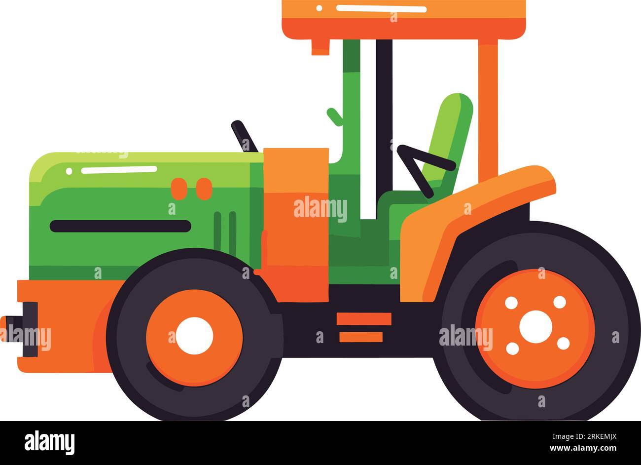 Hand drawn farm truck tractor transport hi-res stock photography and ...