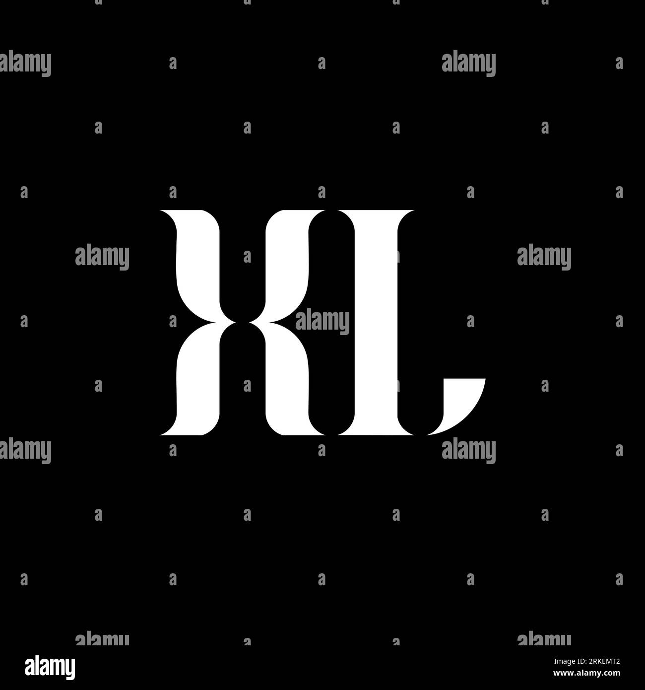 XL X L letter logo design. Initial letter XL uppercase monogram logo ...
