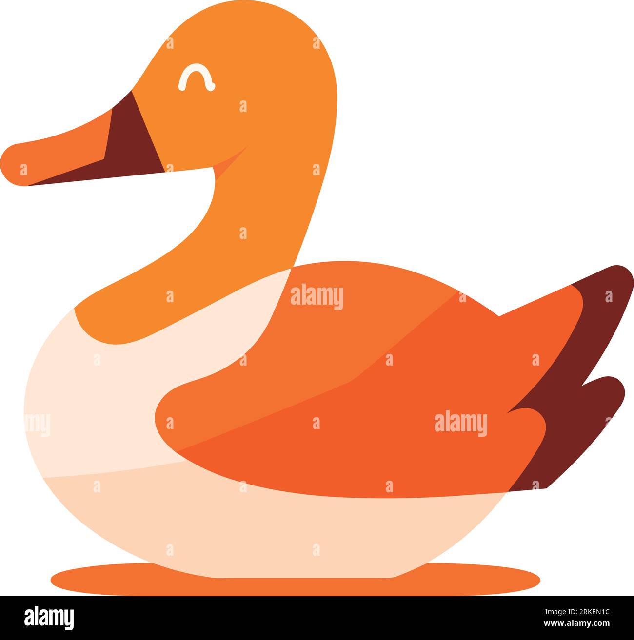 Duck ducklings pond Stock Vector Images - Alamy