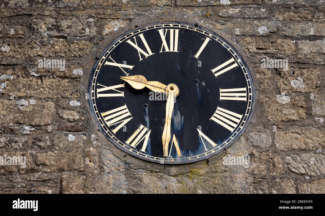 St. John the Baptist Church clock, Cherington, Warwickshire, England ...