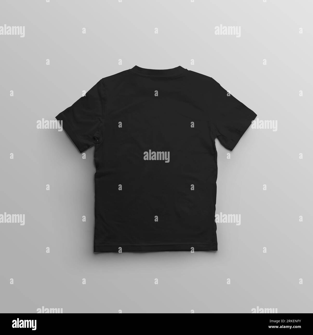 Black children's t-shirt template, back view, isolated on background ... Black children's t-shirt template, back view, isolated on background ...