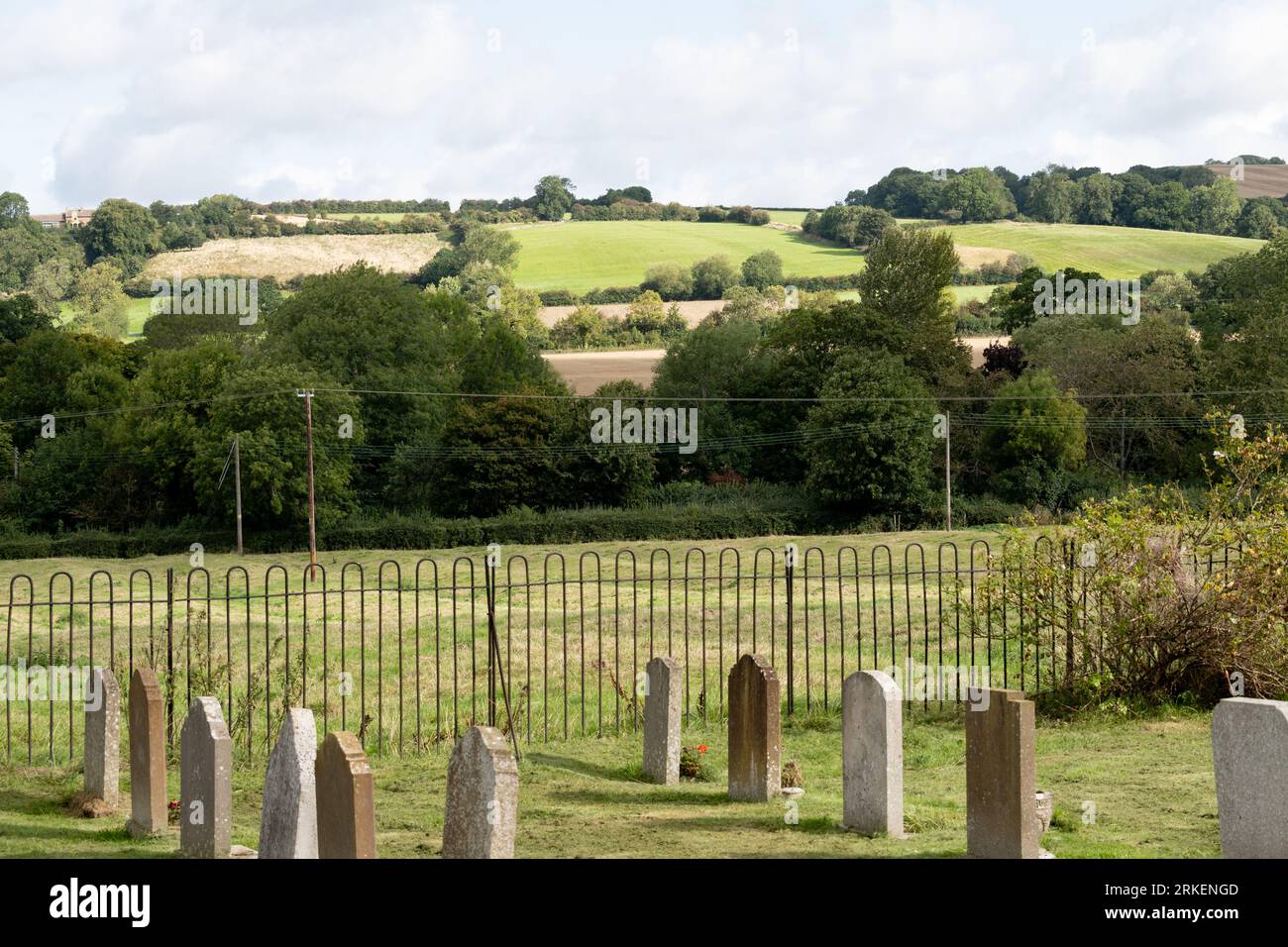 View from St. John the Baptist churchyard, Cherington, Warwickshire ...