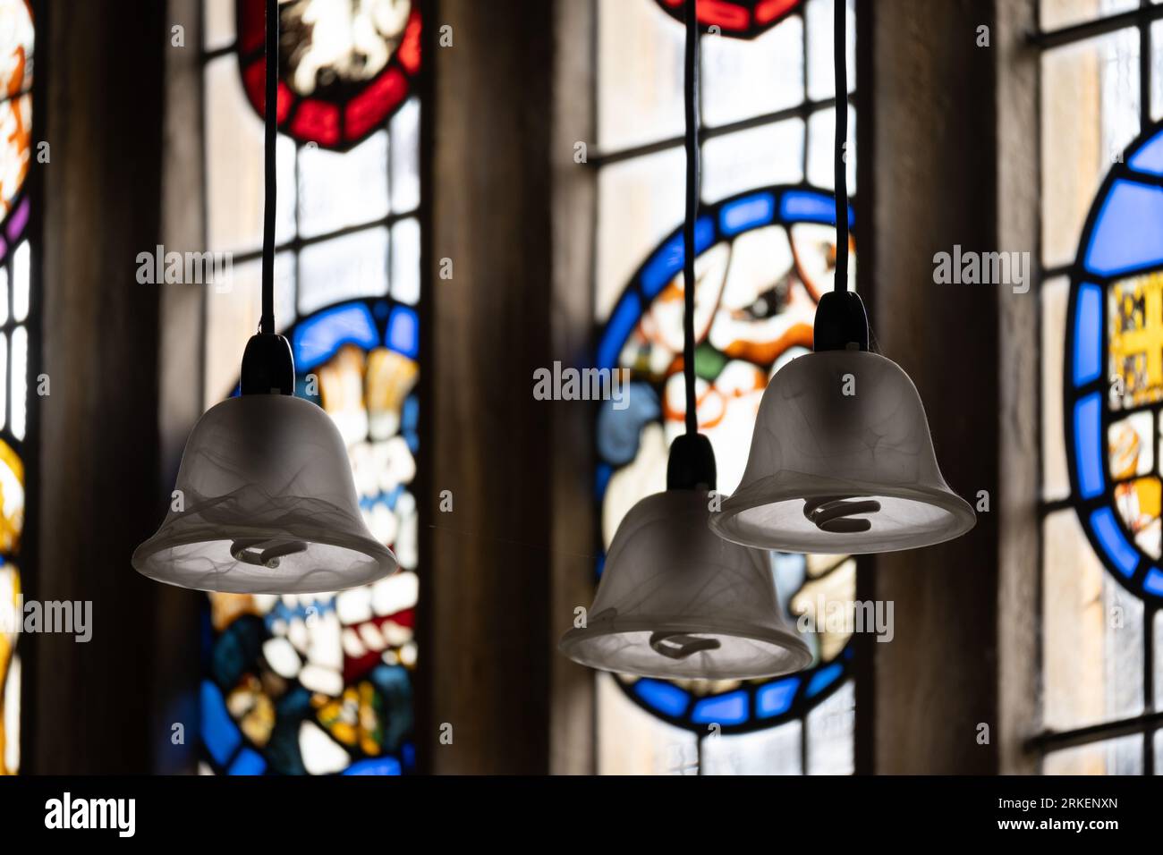 Lights in St. John the Baptist Church, Cherington, Warwickshire ...