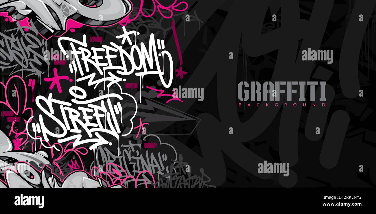 Abstract Urban Style Hiphop Graffiti Street Art Vector Illustration ...