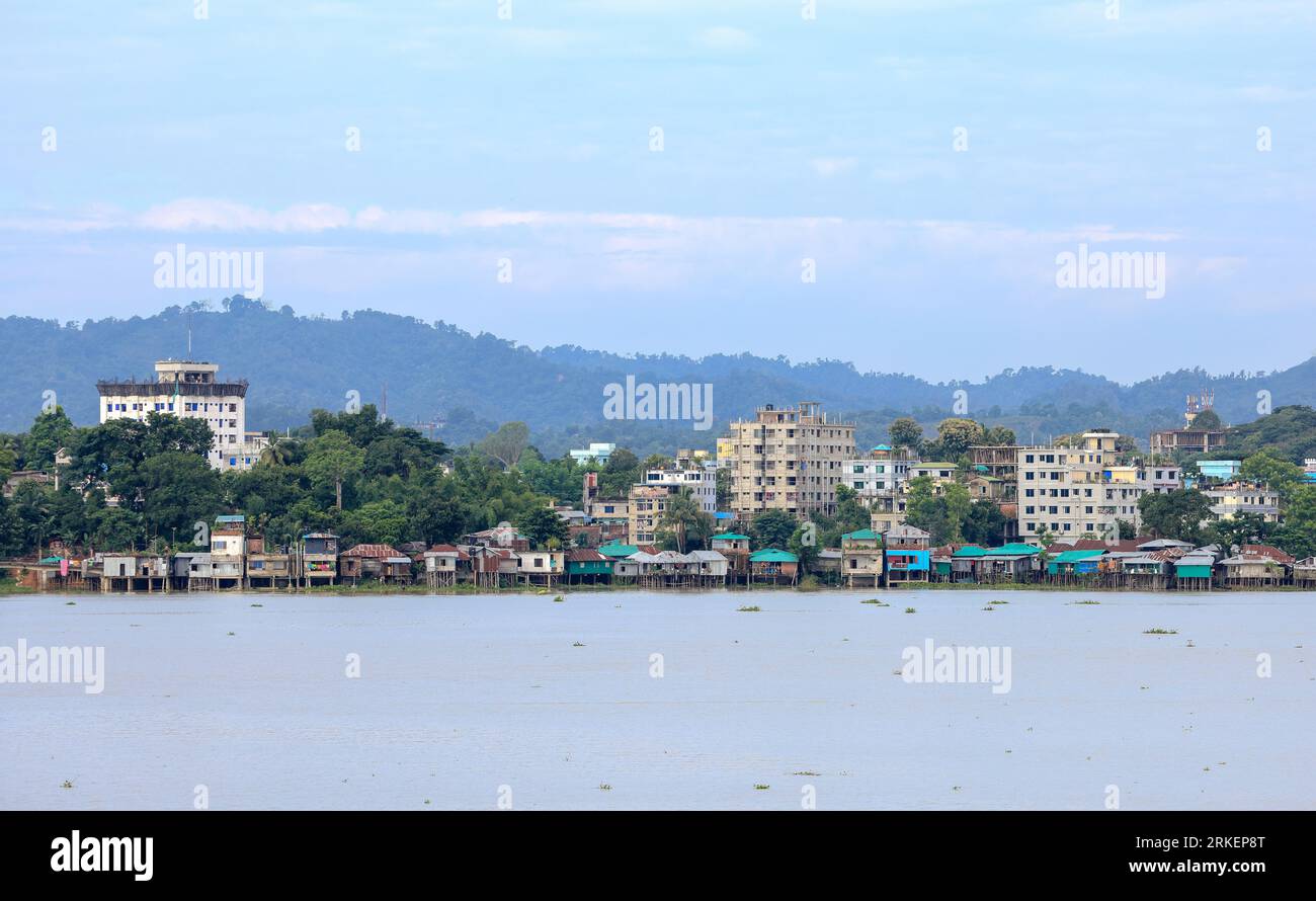 Rangamati town near lake.Rangamati is the administrative headquarter ...