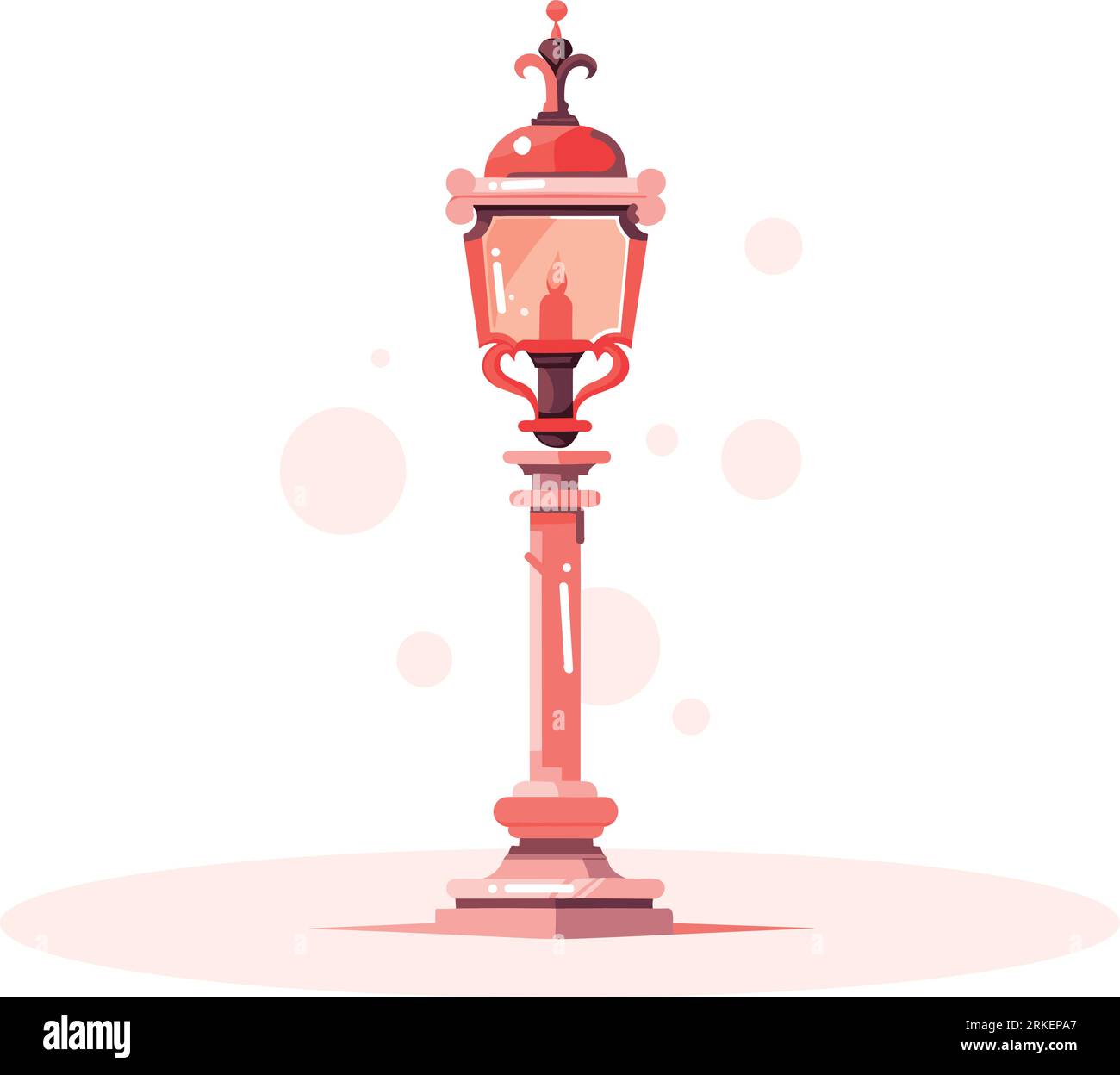 Hand Drawn Christmas electricity pole in flat style isolated on ...