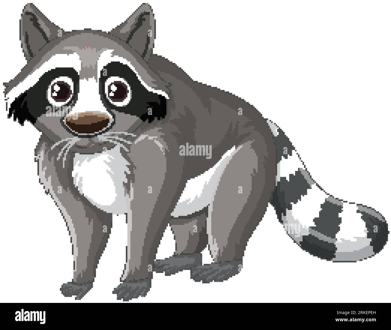 A lively and playful raccoon cartoon character in a vector illustration ...