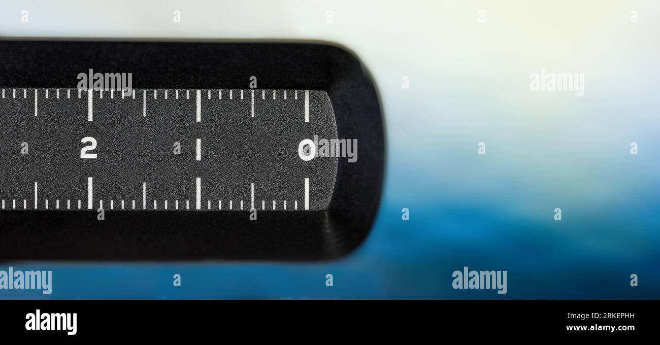 Macro focusing rail on blue gradient background. Camera focus slider ...