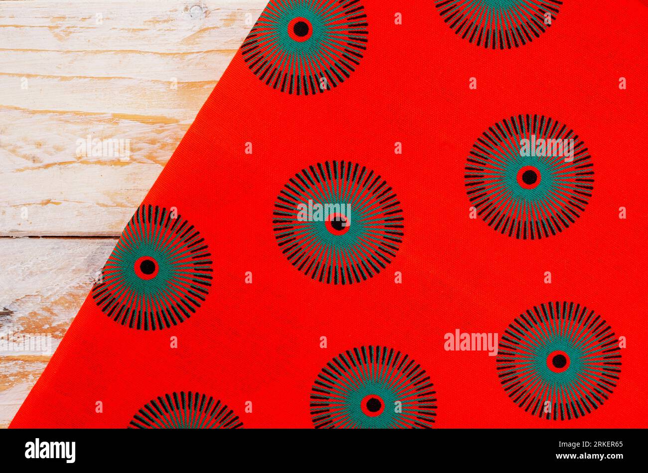 Colorful South African Iconic printed fabric known as Shwe Shwe Stock ...