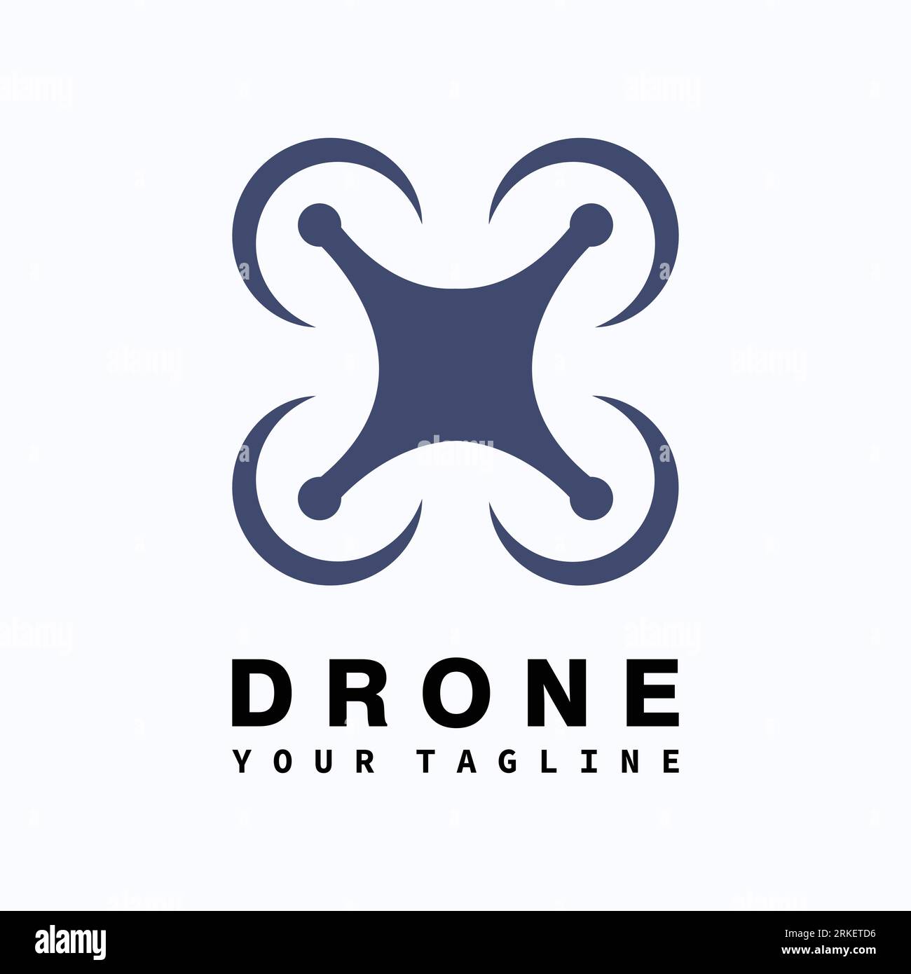 Drone logo,minimalist flying drone logo with perspective view from ...