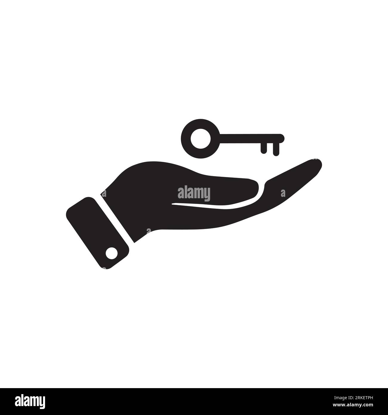 Hand with a key. Vector icon Stock Vector Image & Art - Alamy
