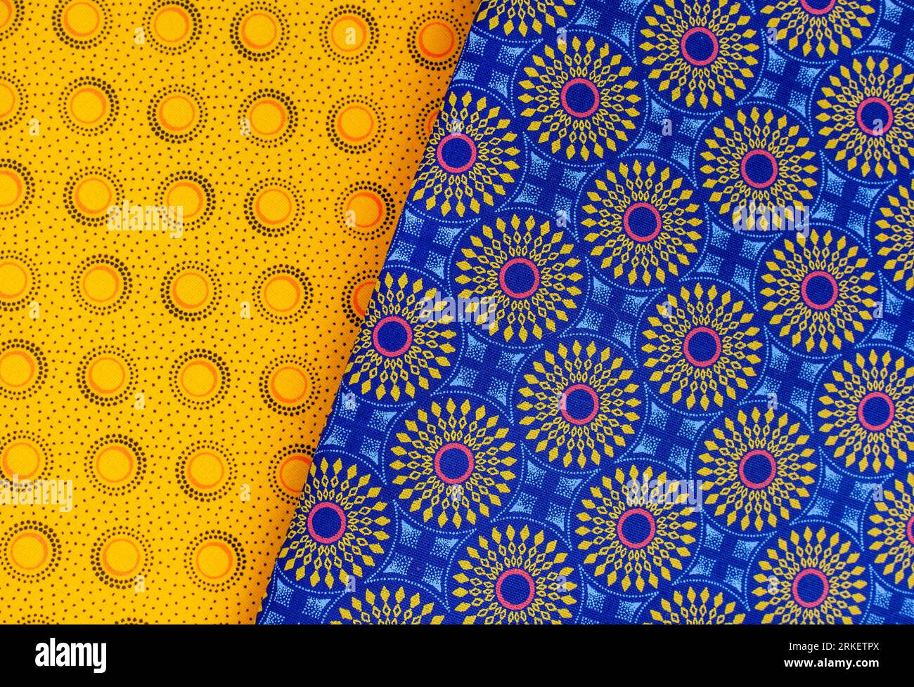 Colorful South African Iconic printed fabric known as Shwe Shwe Stock Photo - Alamy