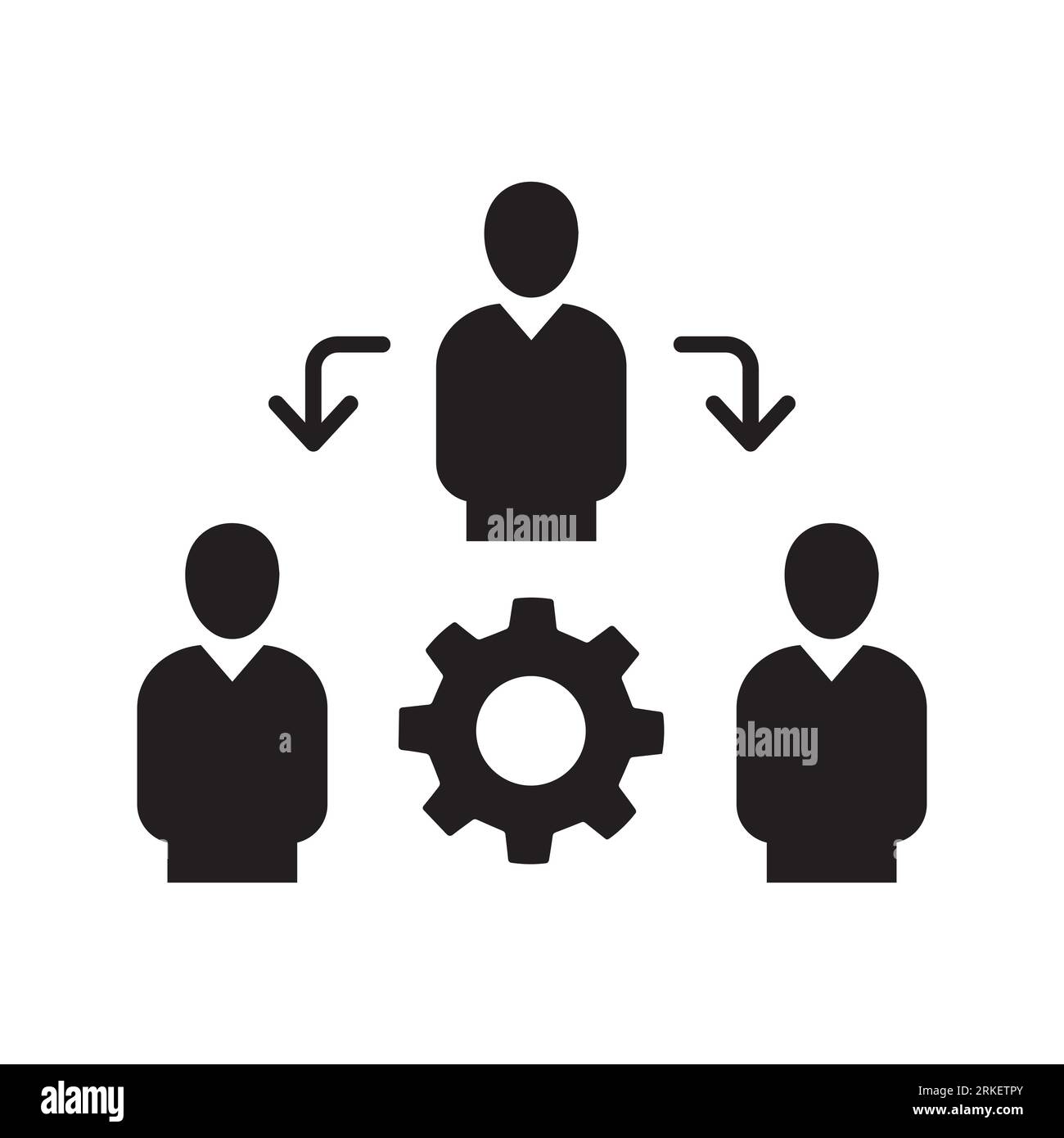 Coordinating People Concept Line Icon Simple Element Illustration