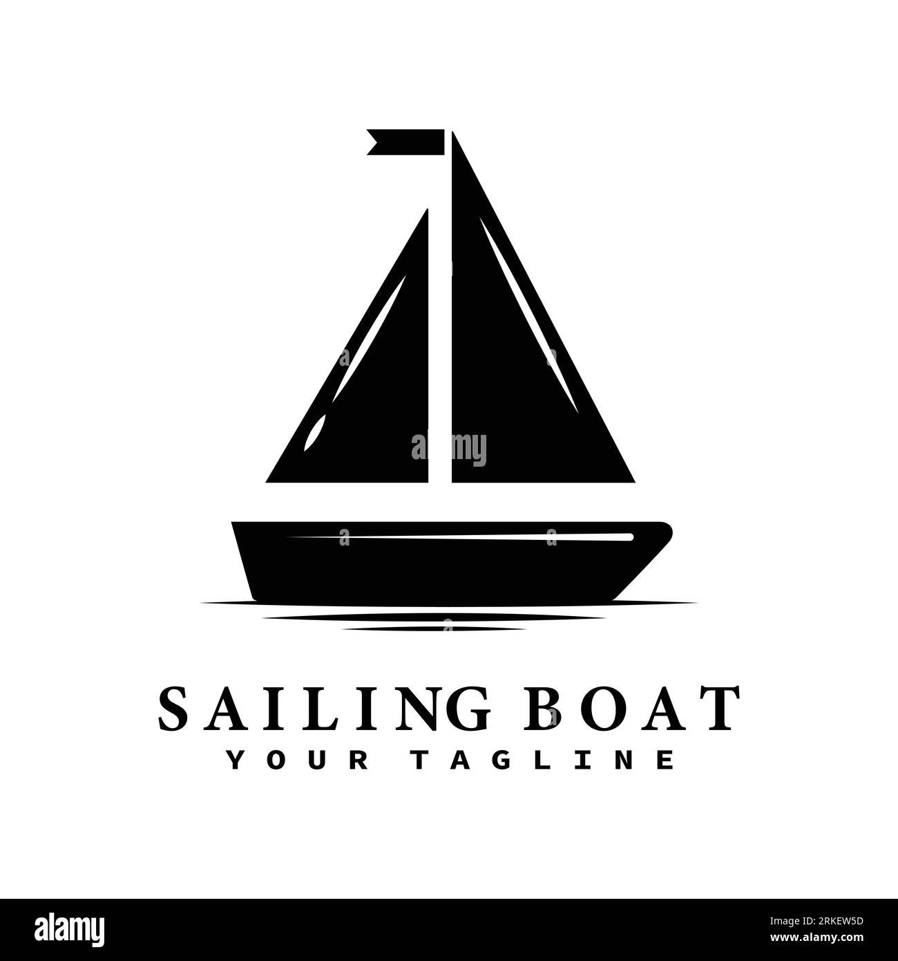 Silhouette of sailing boat logo design. sailing ship logo design. sail ...