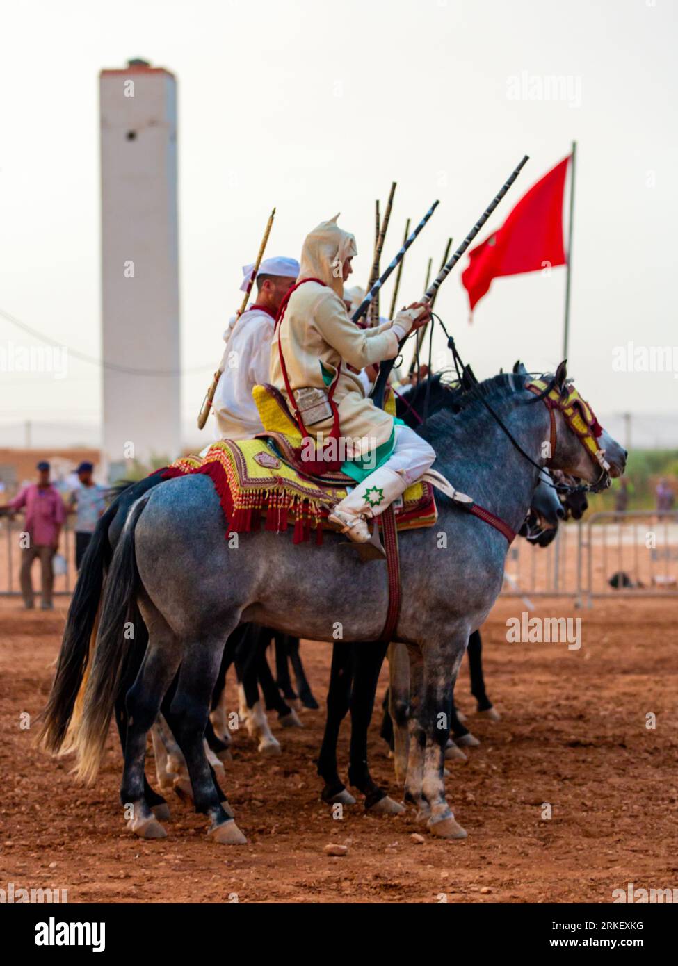 Essaouira, Morocco - 13 August 2023 : Equestrians participating in a ...