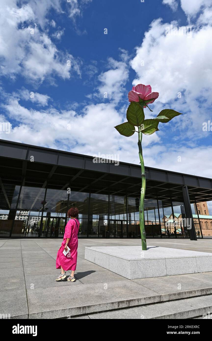 Isa Genzken's sculpture Rose in front of the New National Gallery ...