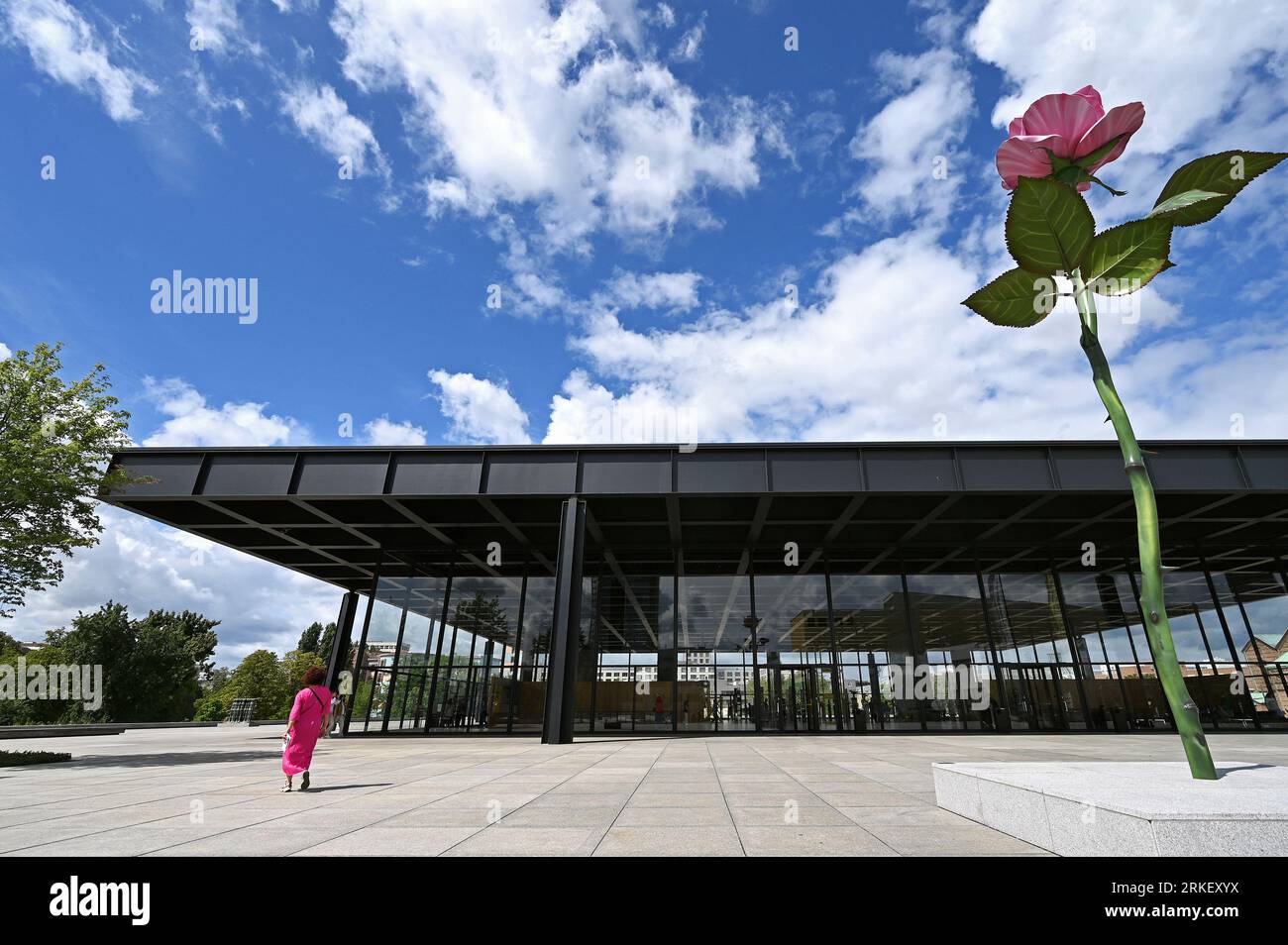 Isa Genzken's sculpture Rose in front of the New National Gallery ...