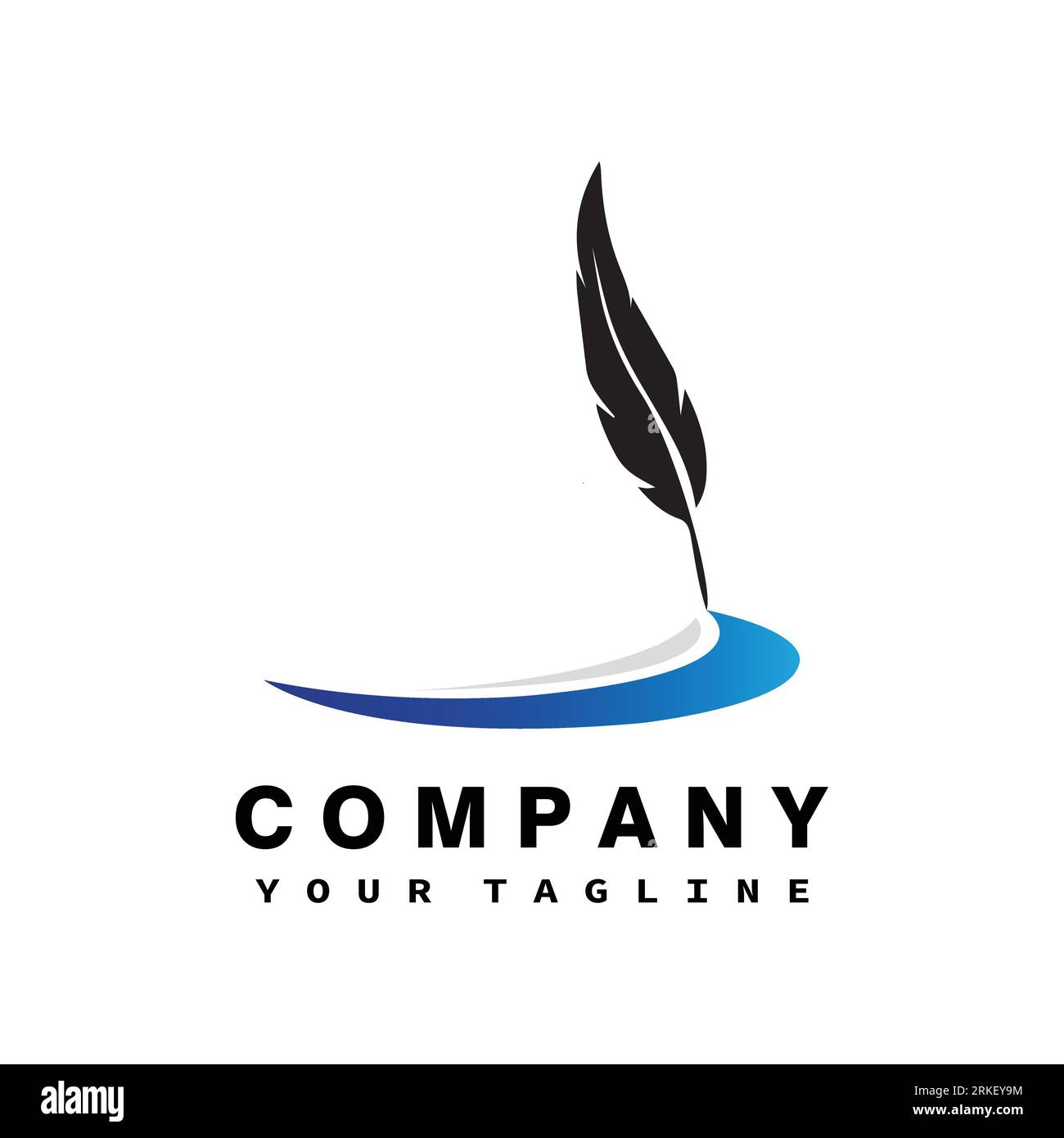 Creative Feather Concept Logo Design Template Stock Vector Image & Art ...