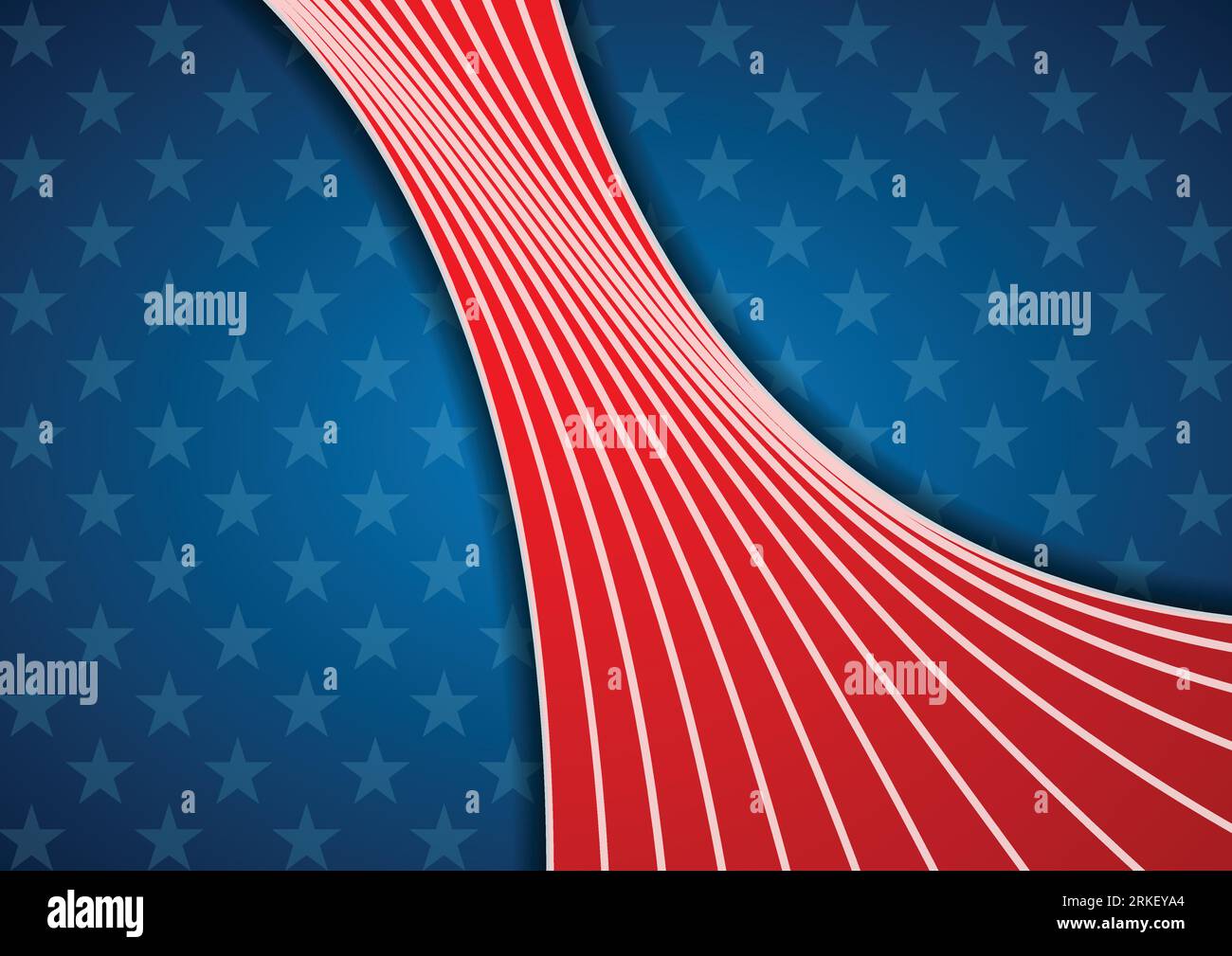USA colors and stars abstract bright wavy background. Vector ...