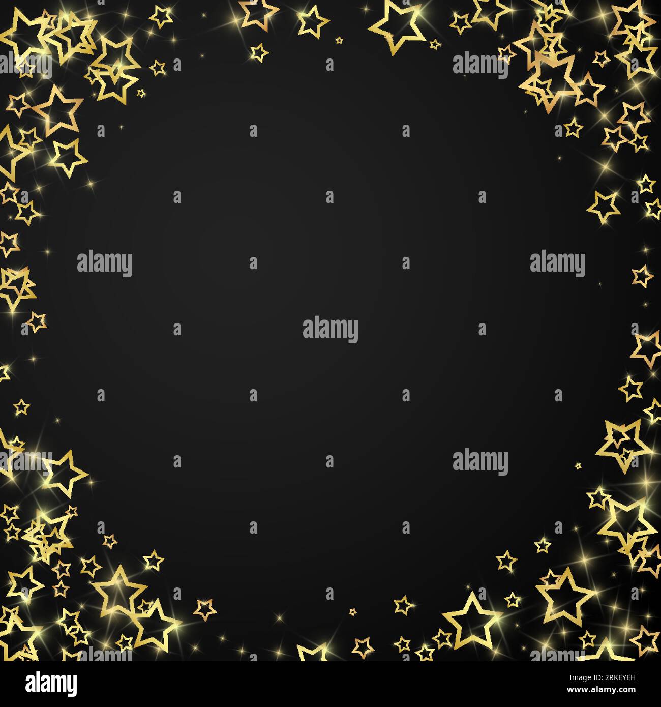 Twinkle stars scattered around randomly, flying, falling down, floating ...