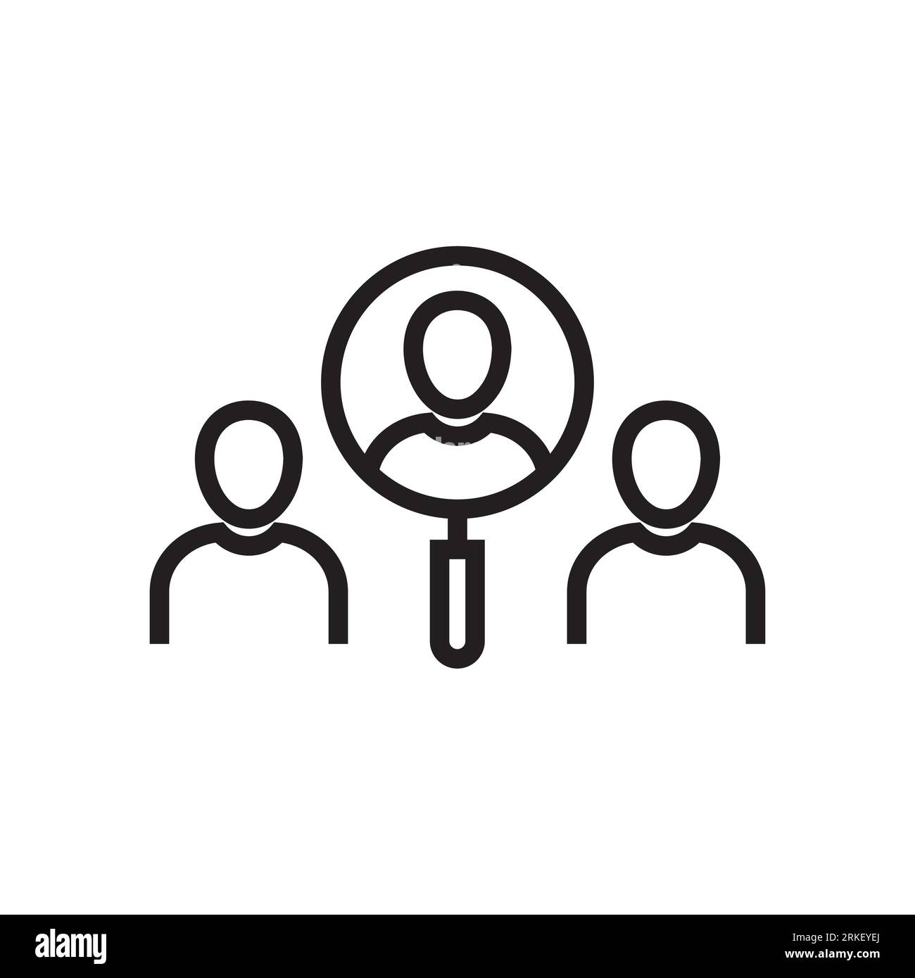 Coordinating people concept line icon. Simple element illustration. Coordinating people concept ...