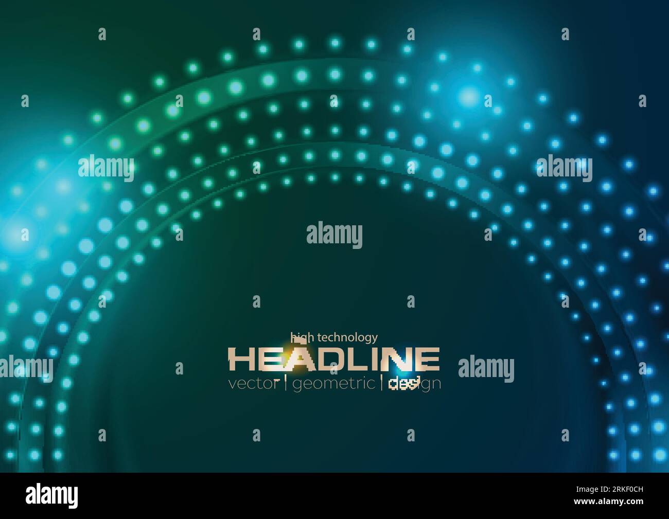 Neon led lights abstract circle tech background. Futuristic glowing ...