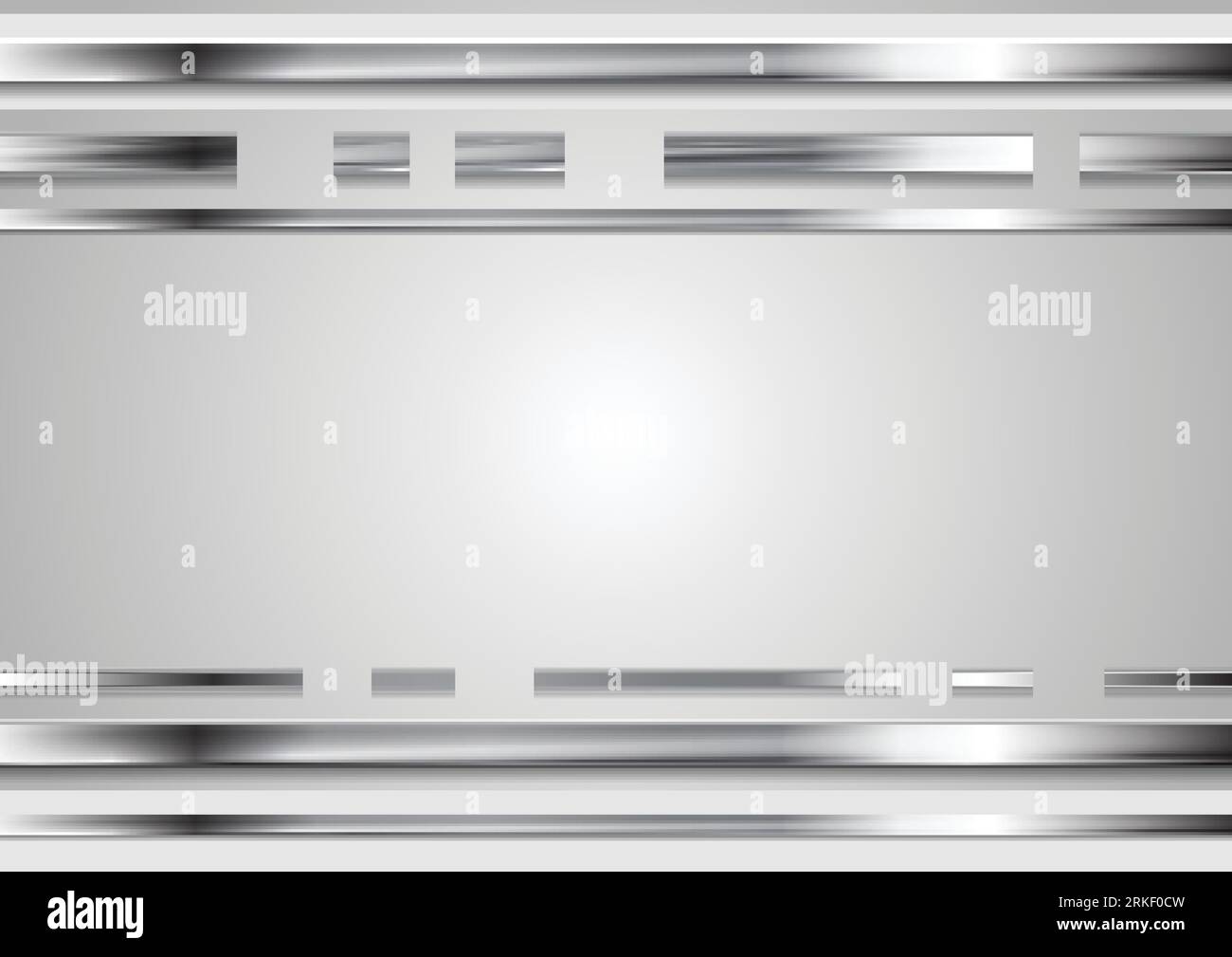 Silver metallic stripes abstract tech background. Vector design Stock ...