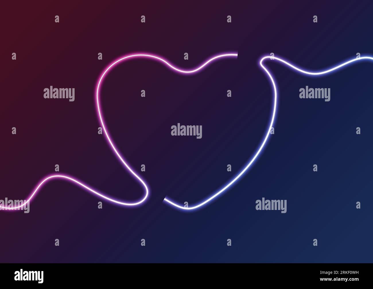 Blue purple electric neon heart abstract background. Valentines Day ...