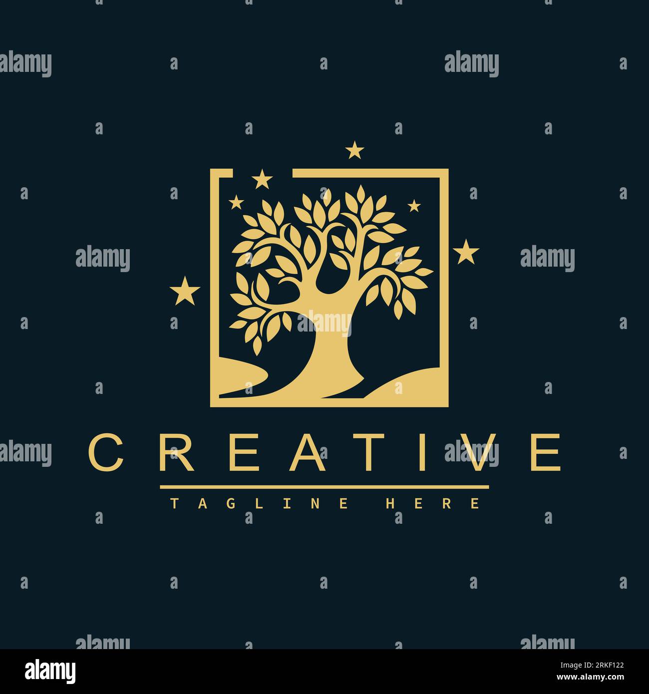 Tree vector icon. Nature tree vector illustration of logo design Stock ...