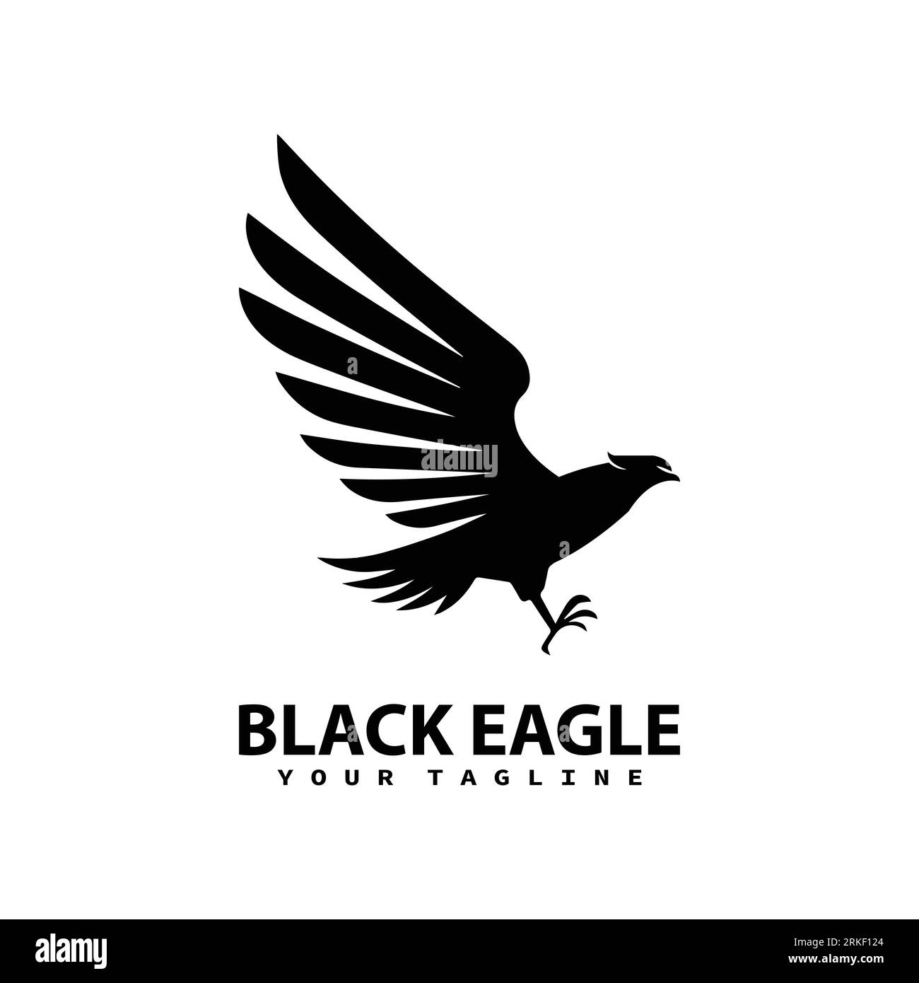 black eagle logo icon design vector illustration Stock Vector Image ...