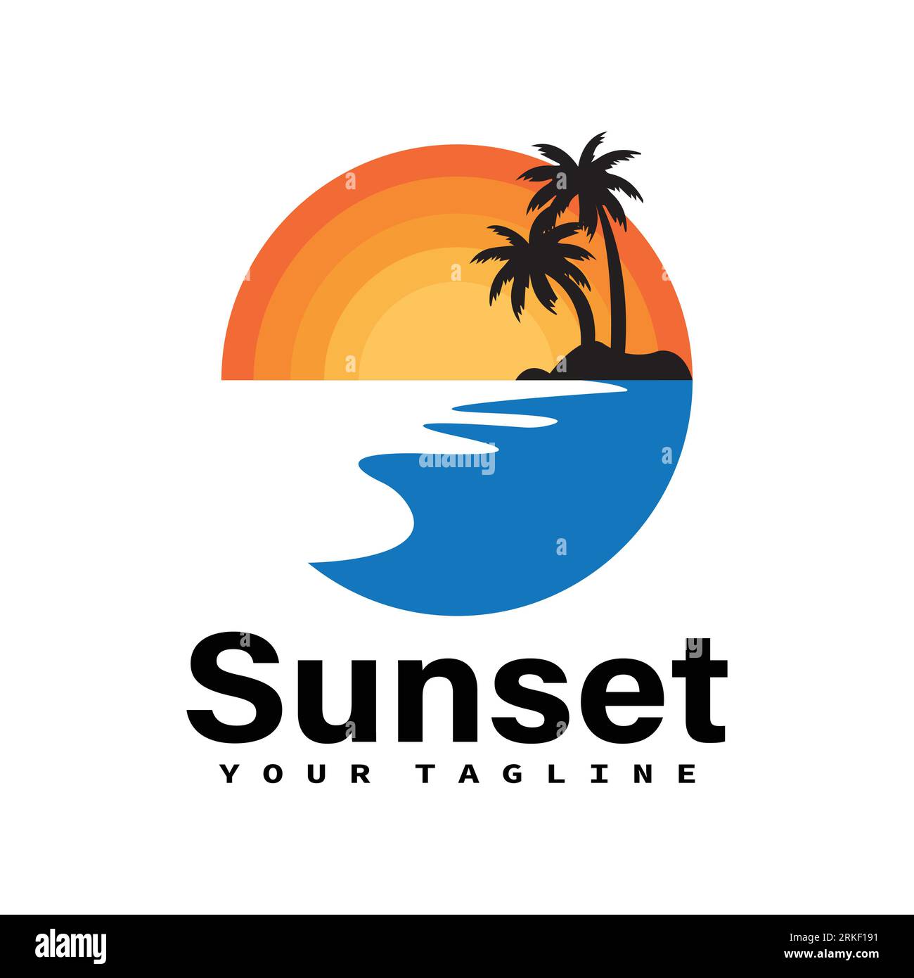 Artistic sunset logo hi-res stock photography and images - Alamy
