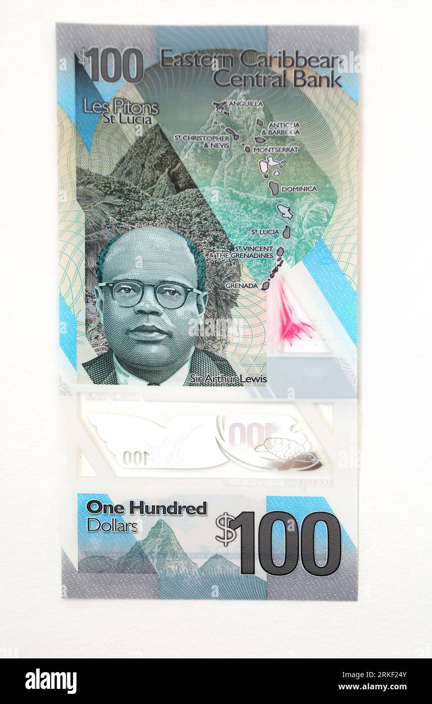 Eastern Caribbean Central Bank Polymer Dollars 2019 issue Vertical ...