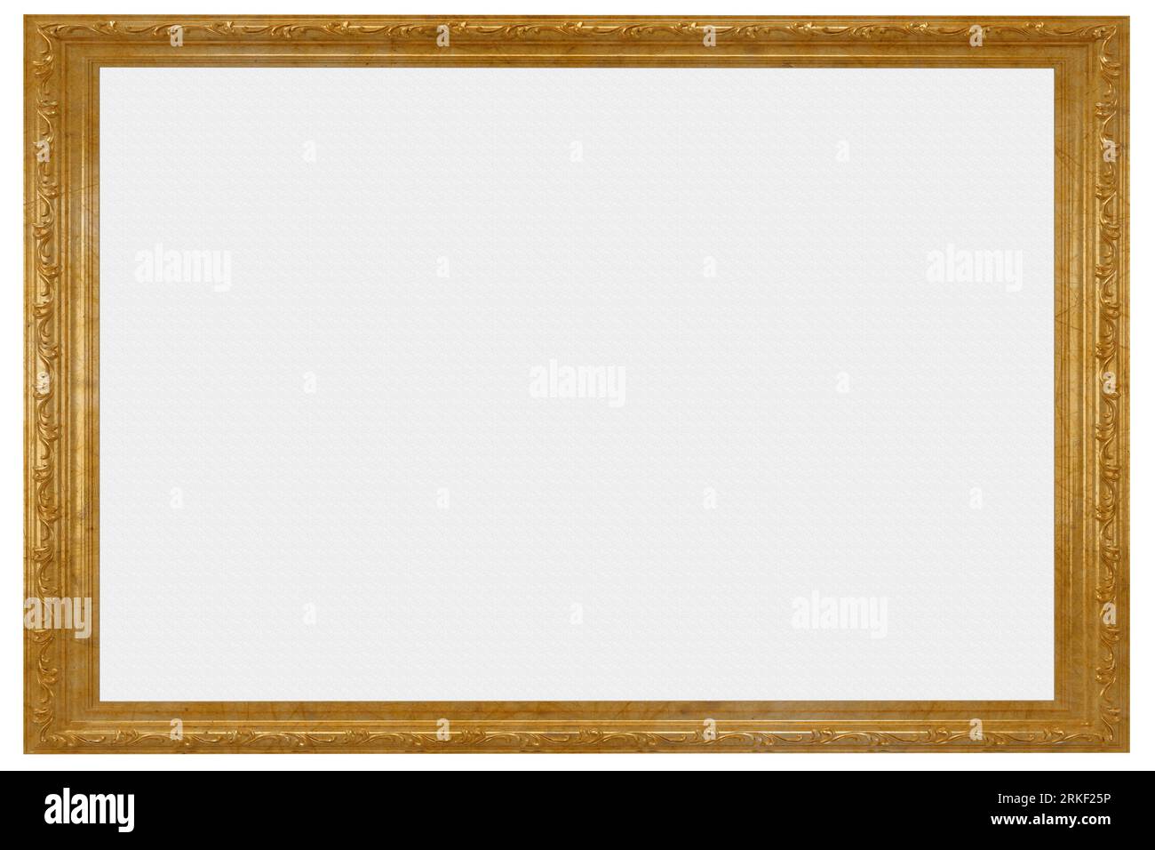 Gold, gilded frame, with central empty space for the possible insertion ...