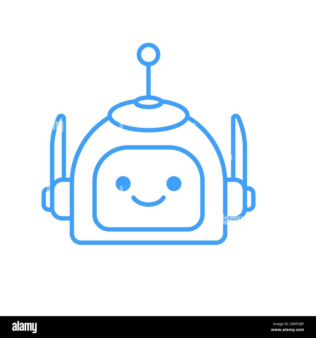Robot Head Avatar Vector Design. Cartoon Robot Head Icon Design Stock ...