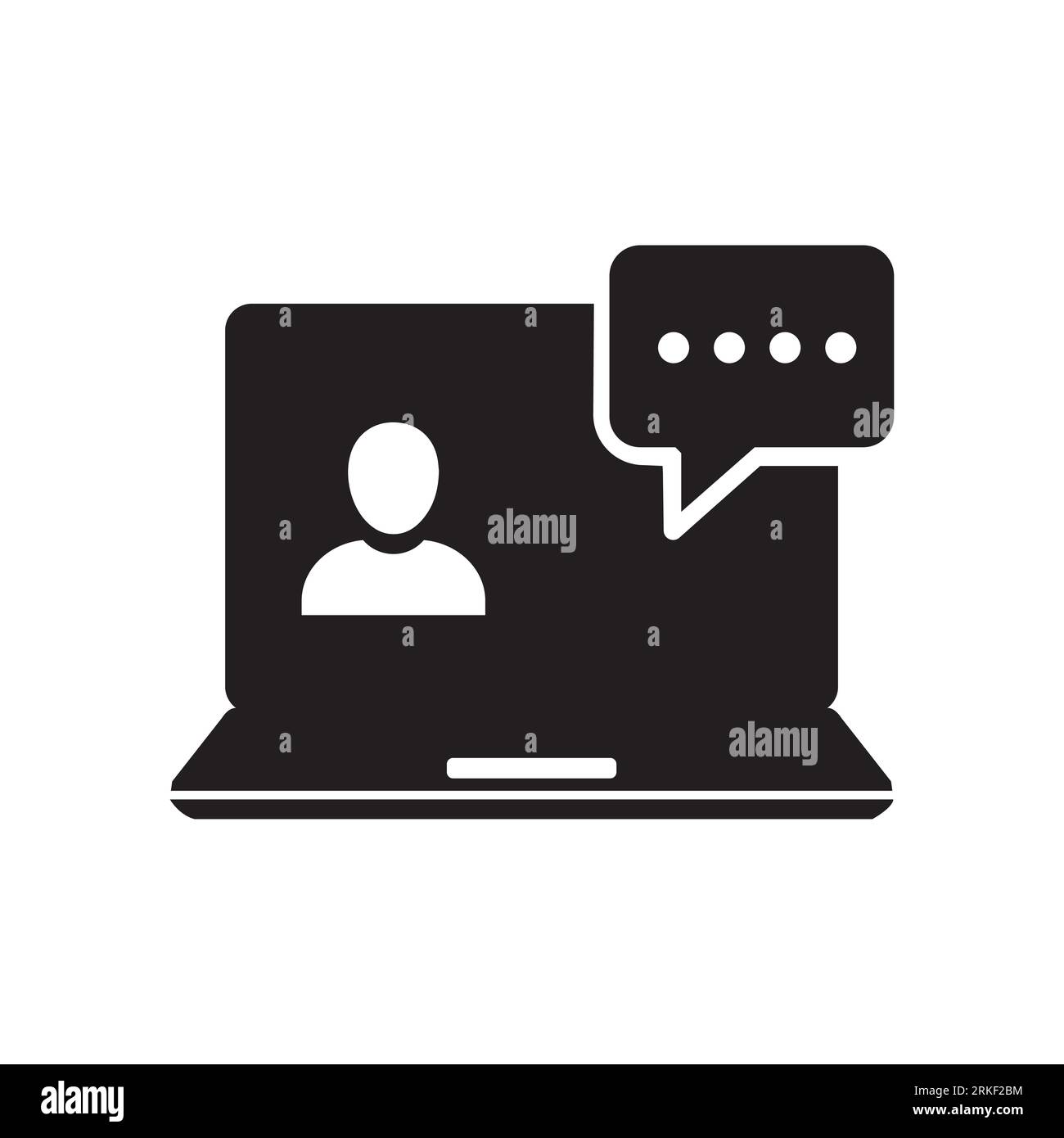 Webinar online class solid icon. Online meeting education. Virtual ...