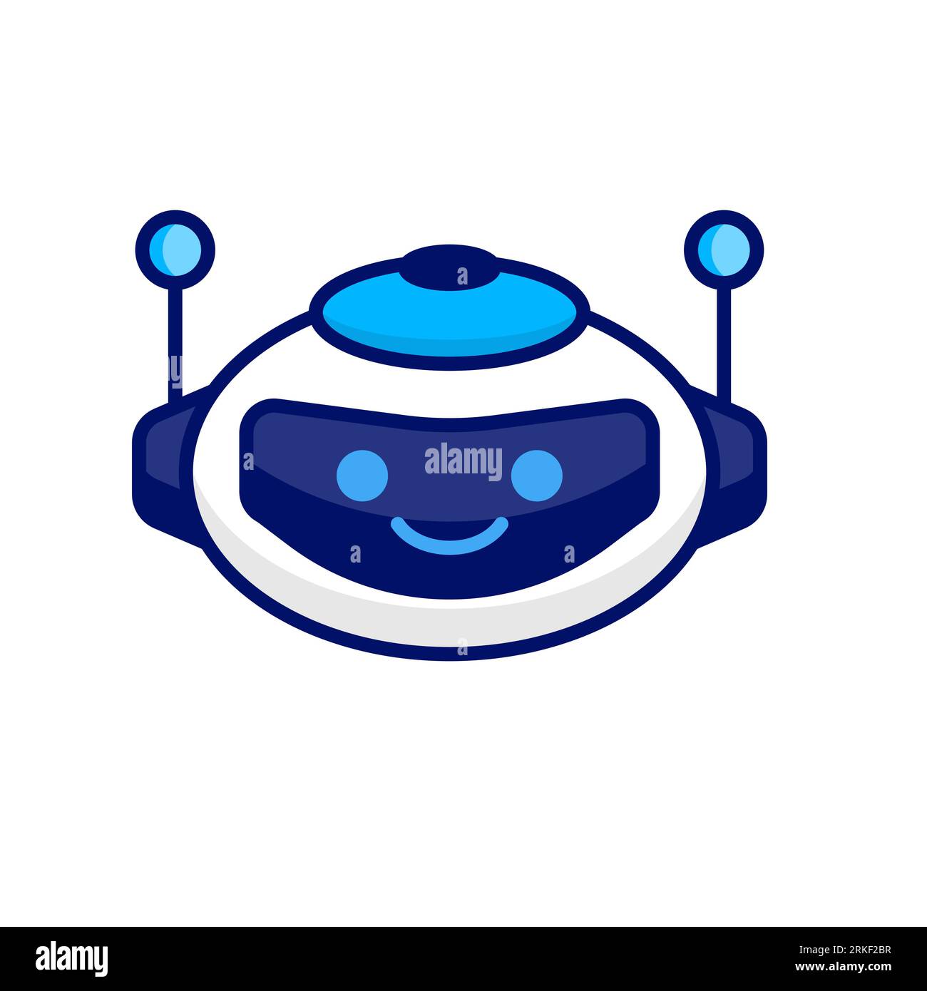 Robot Head Avatar Vector Design. Cartoon Robot Head Icon Design Stock ...