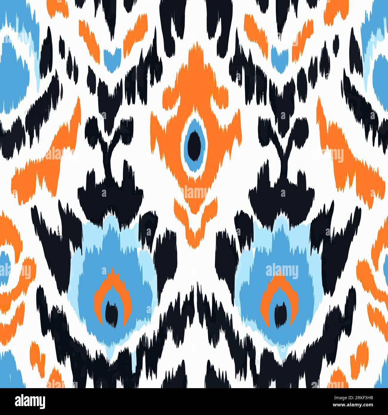 Colorful ikat style decorative seamless pattern. Vector Stock Vector Image & Art - Alamy