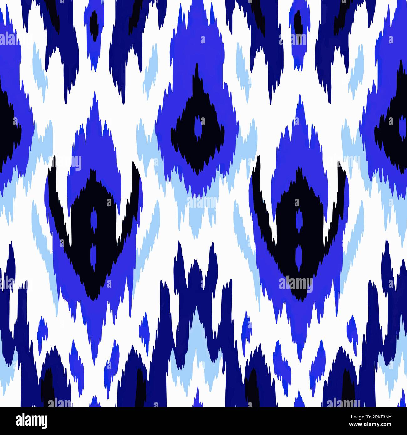 Colorful ikat style decorative seamless pattern. Vector Stock Vector ...