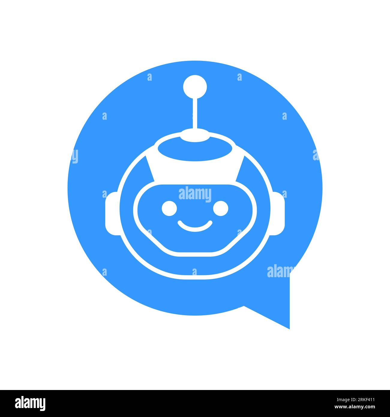 Cartoon robot bubble Cut Out Stock Images & Pictures - Alamy