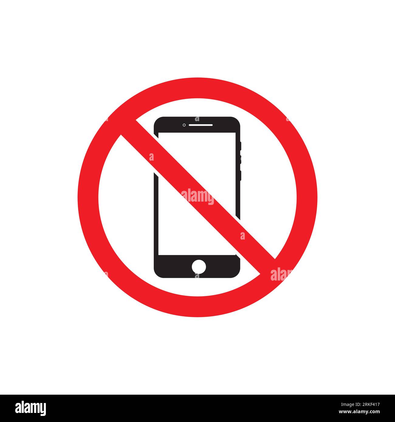 Silent mode handphone icon, sign warning vector illustration Stock ...