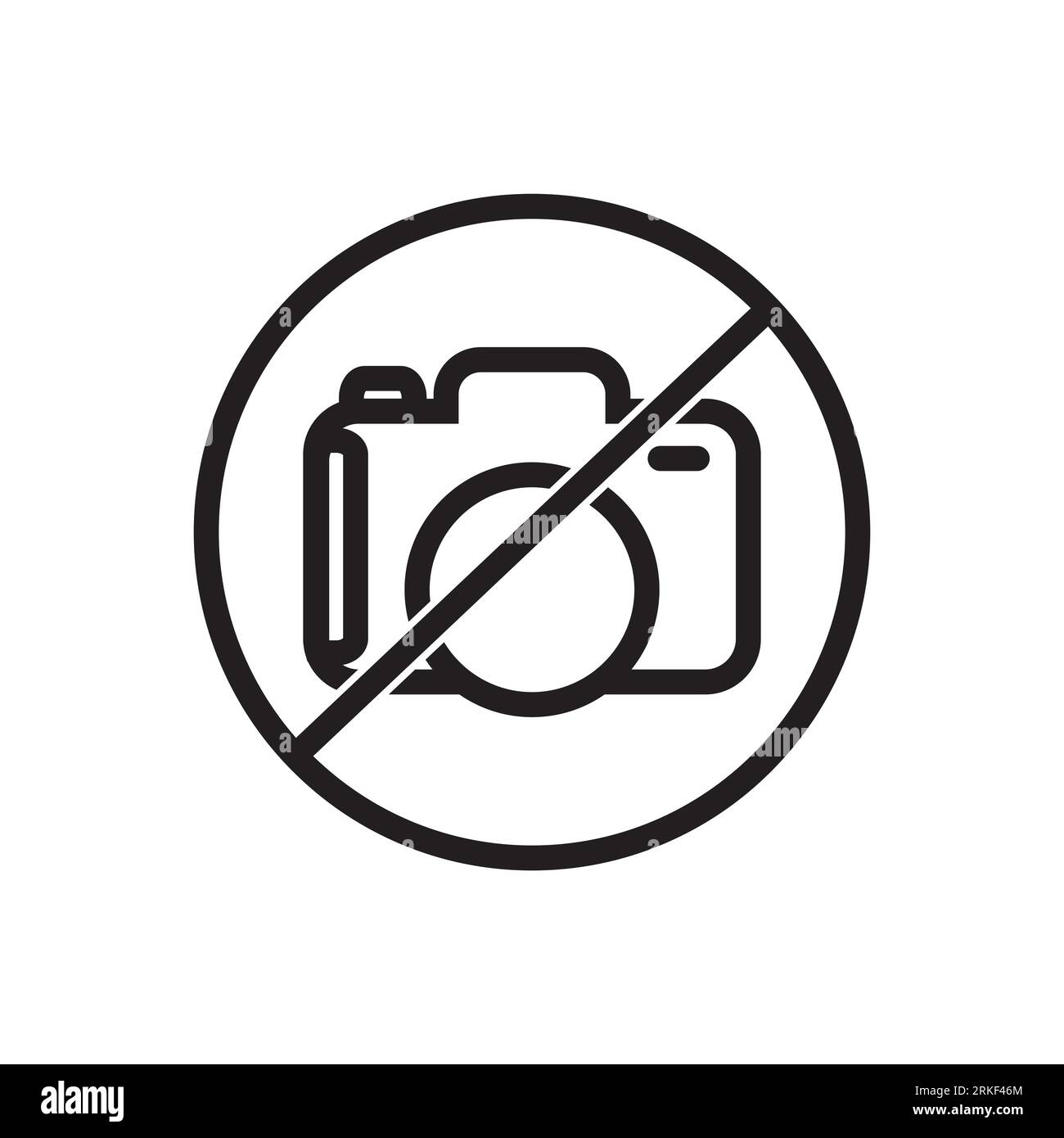 No camera icon, vector illustration. Flat design style. vector no ...