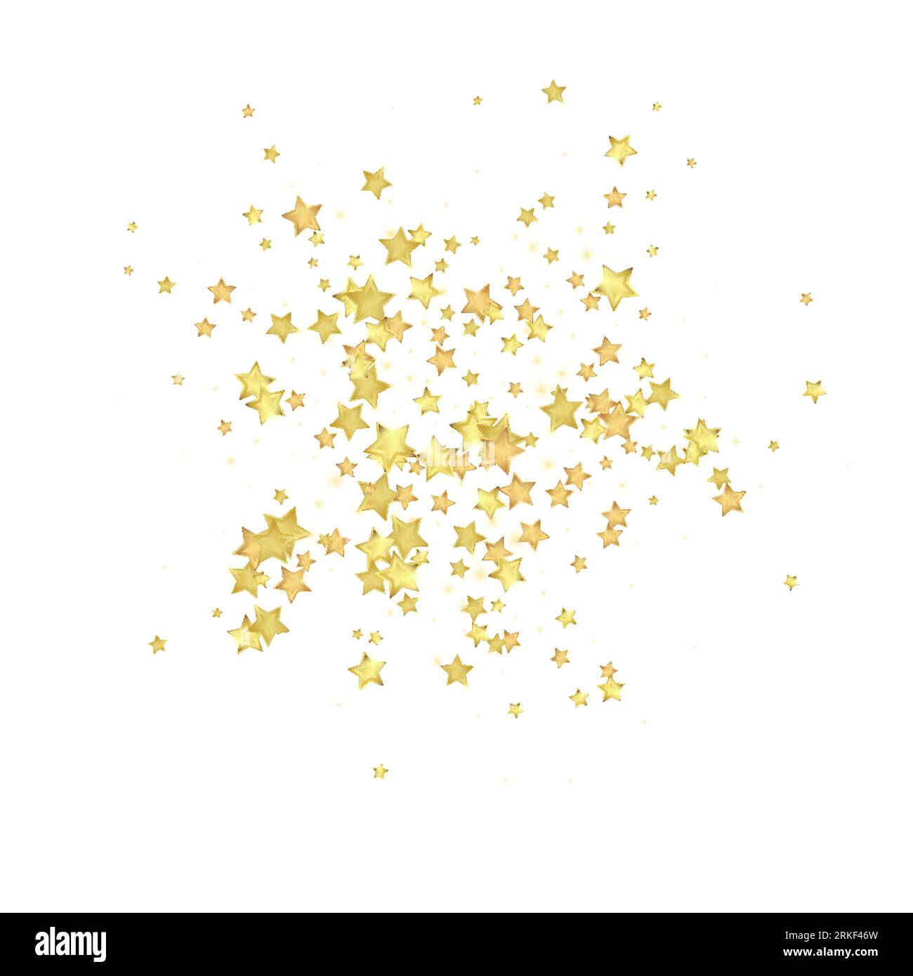 Magic stars vector overlay. Gold stars scattered around randomly ...