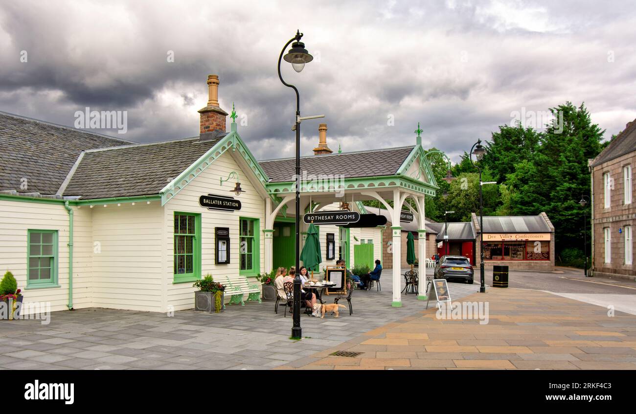 Ballater Aberdeenshire Scotland the Station Square with Station ...