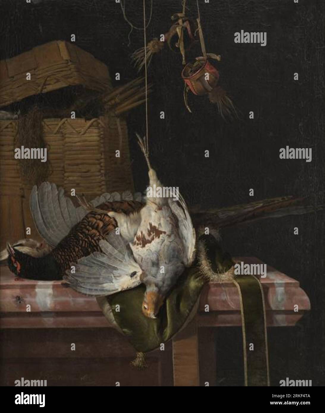 Hunting Still Life 1672 by Hendrick Fromantiou Stock Photo - Alamy