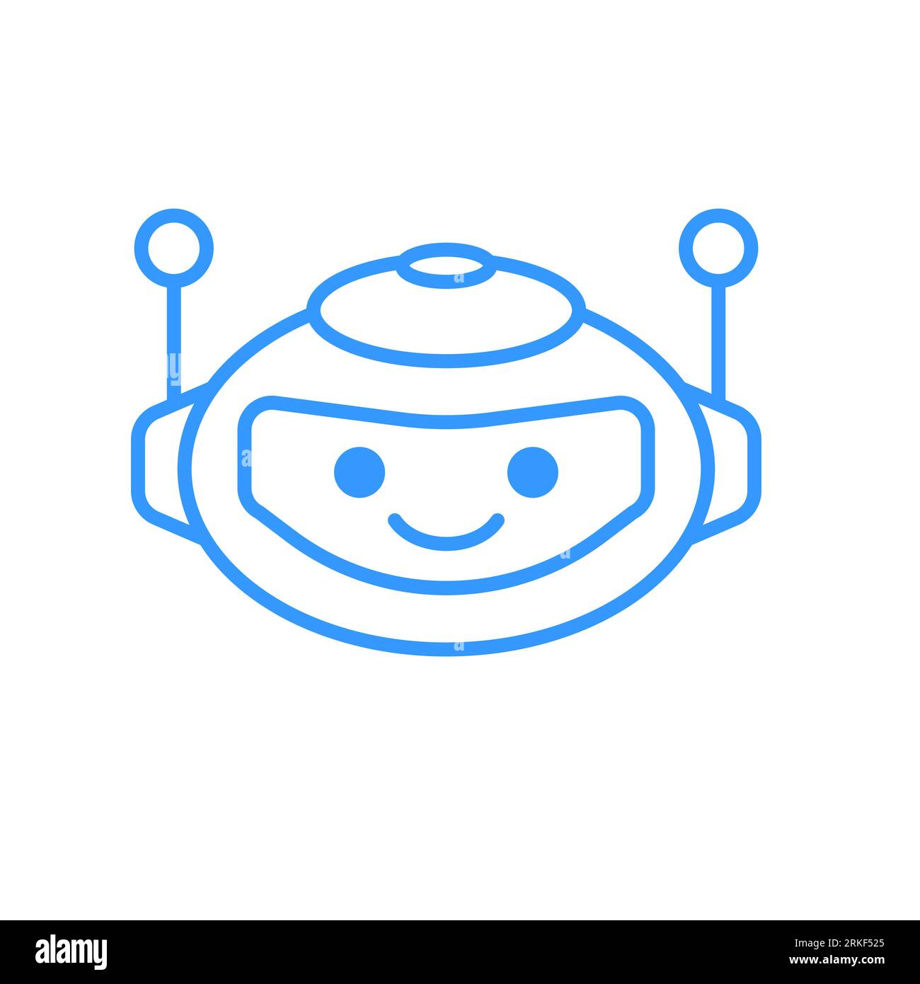 Robot Head Avatar Vector Design. Cartoon Robot Head Icon Design Stock ...