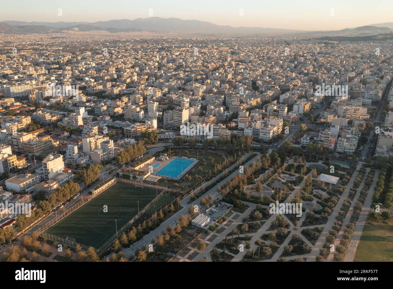 Aerial View of Athens' National Opera House Amidst Verdant Parklands ...