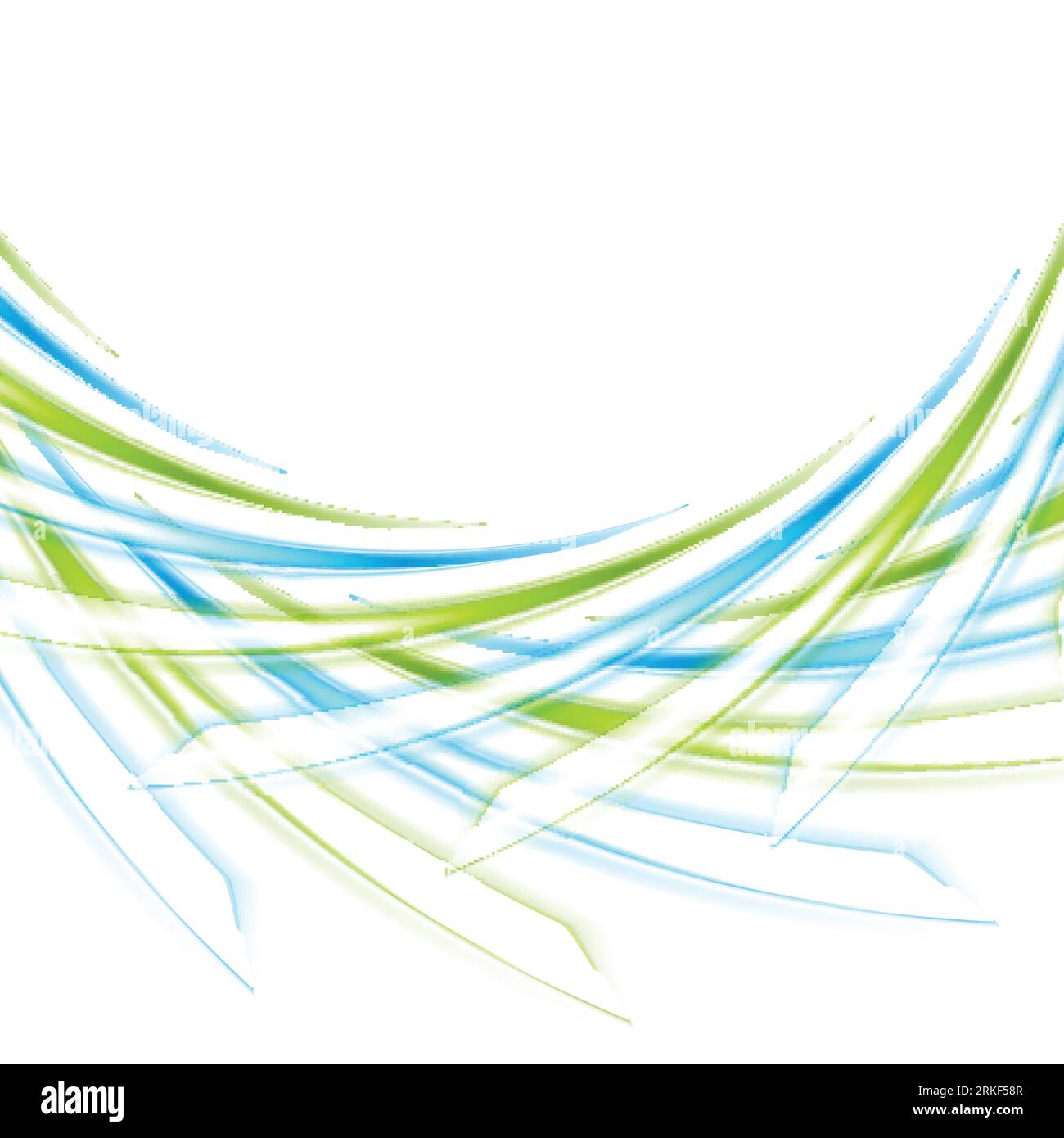 Blue and green curved shapes abstract background. Vector design Stock ...