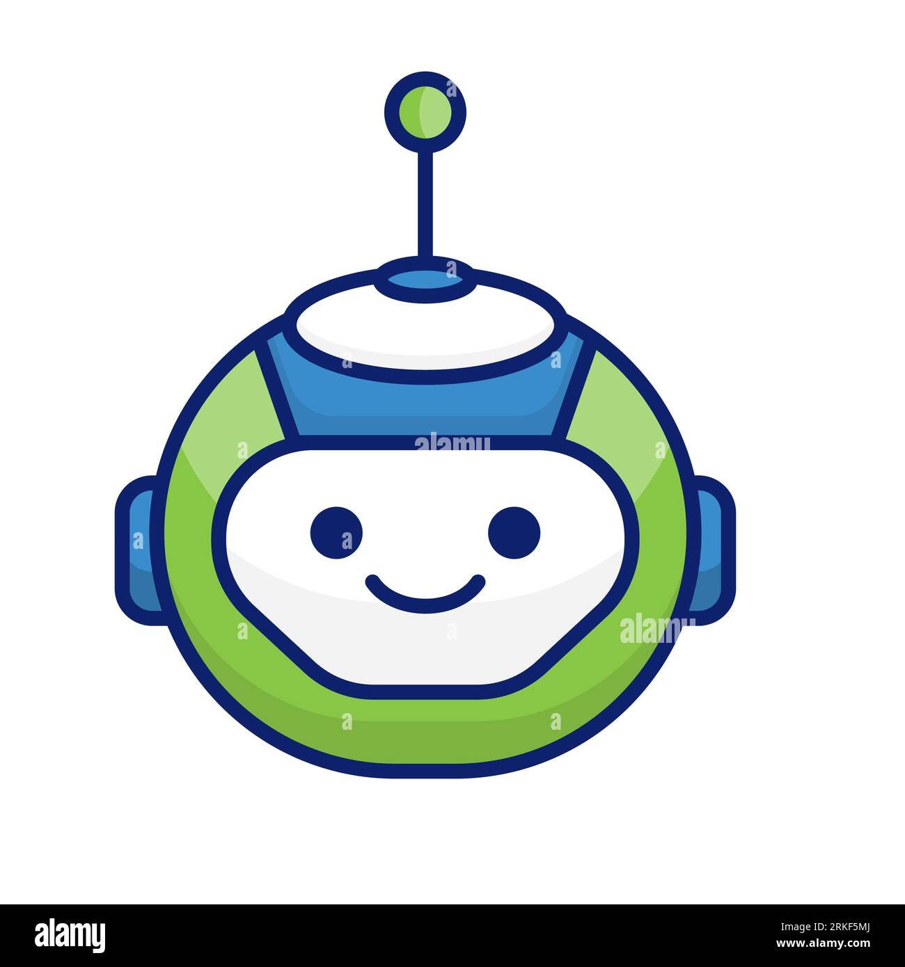 Robot Head Avatar Vector Design. Cartoon Robot Head Icon Design Stock ...